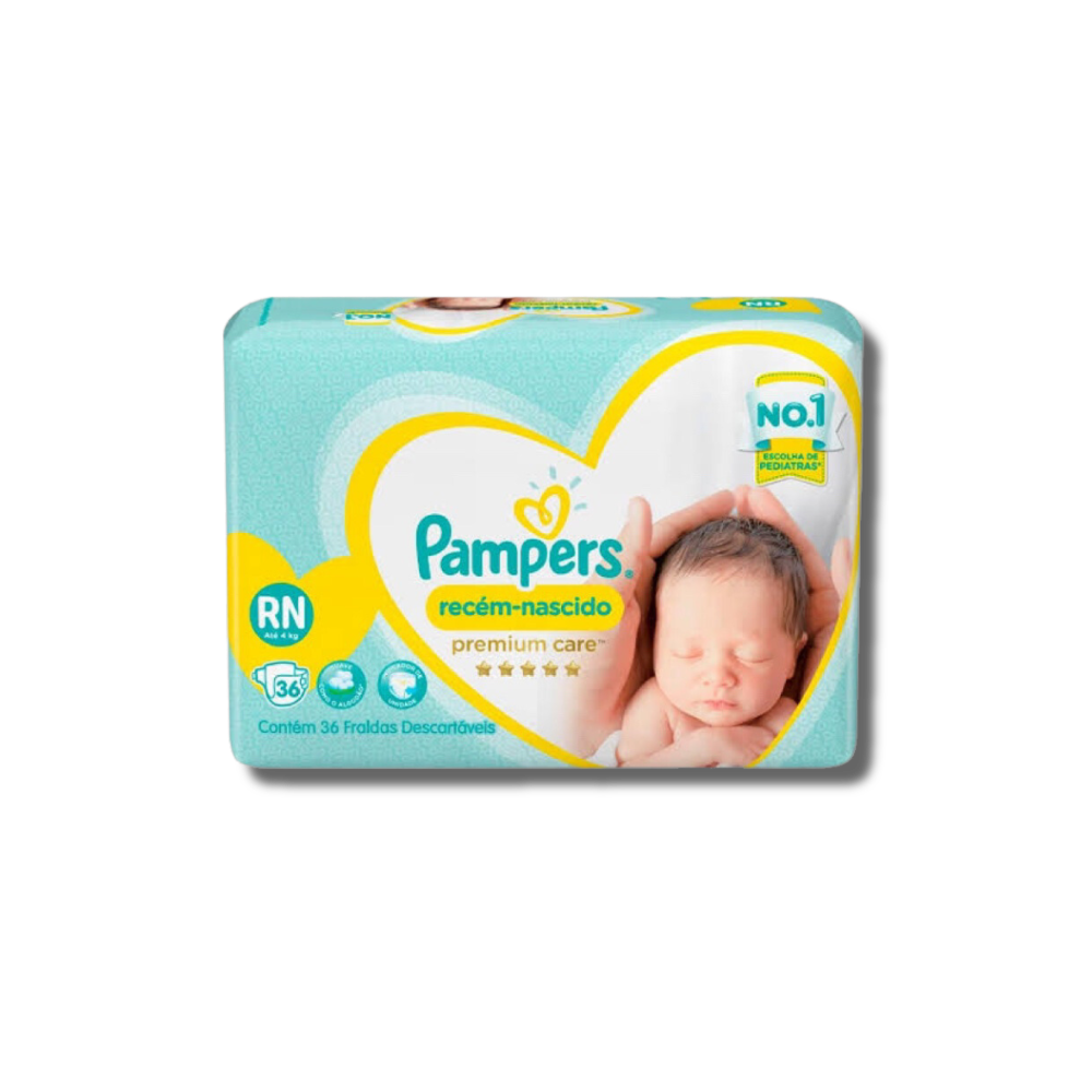 Pampers Premium Care RN Fardo com 4 Pacotes - JN Fraldas