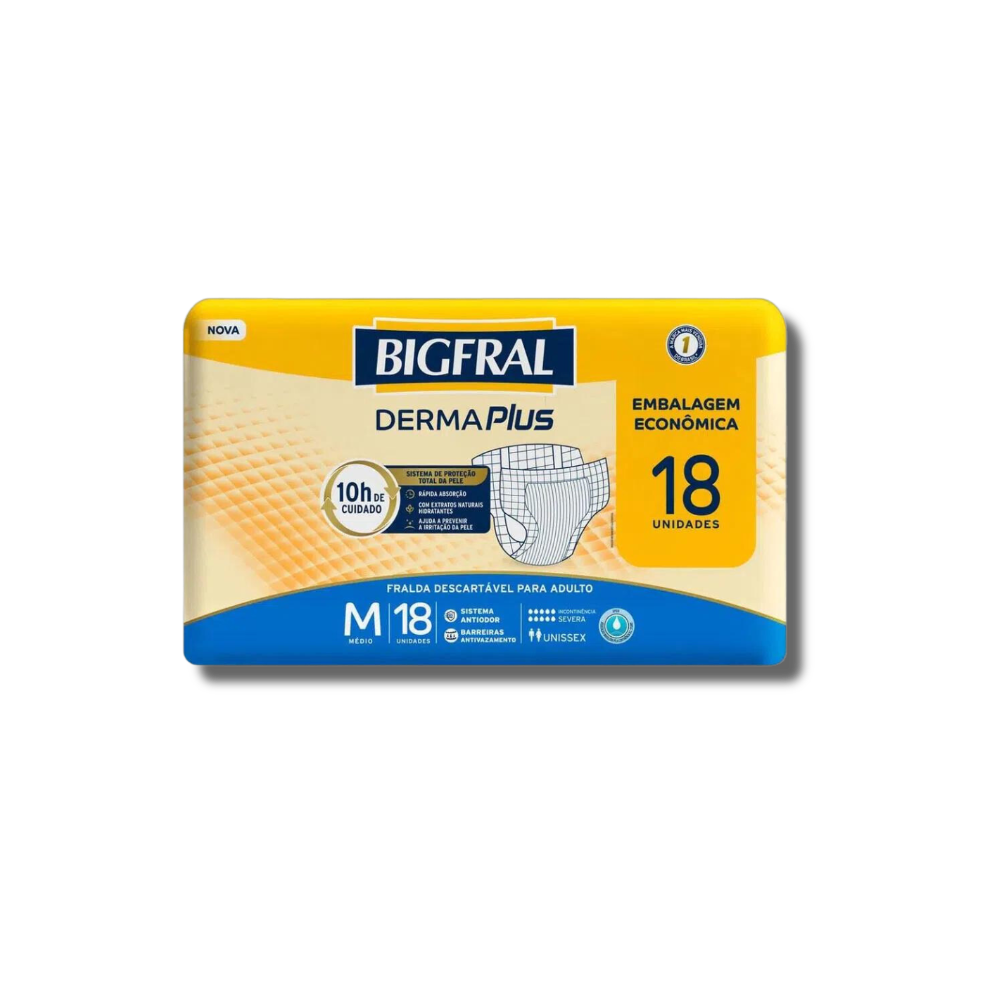 Fralda Adulto Bigfral Derma Plus Econômica - JN Fraldas