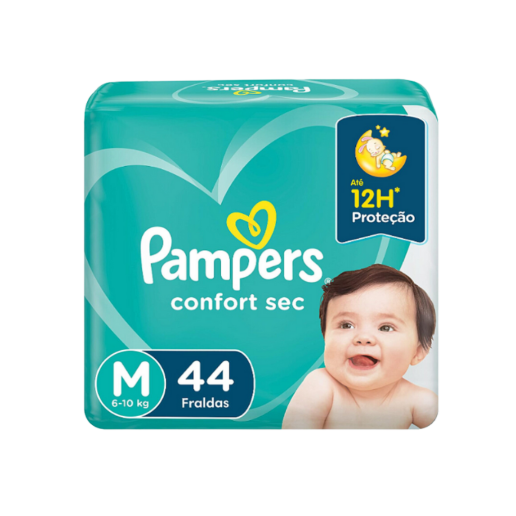 Fralda Pampers Confort Sec Mega - JN Fraldas