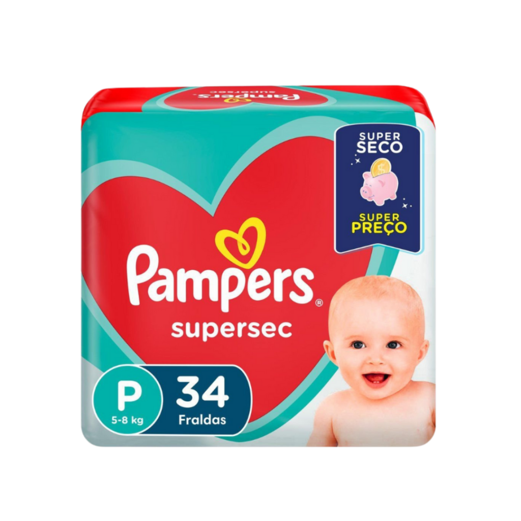 Fralda Pampers Supersec Pacotão - JN Fraldas
