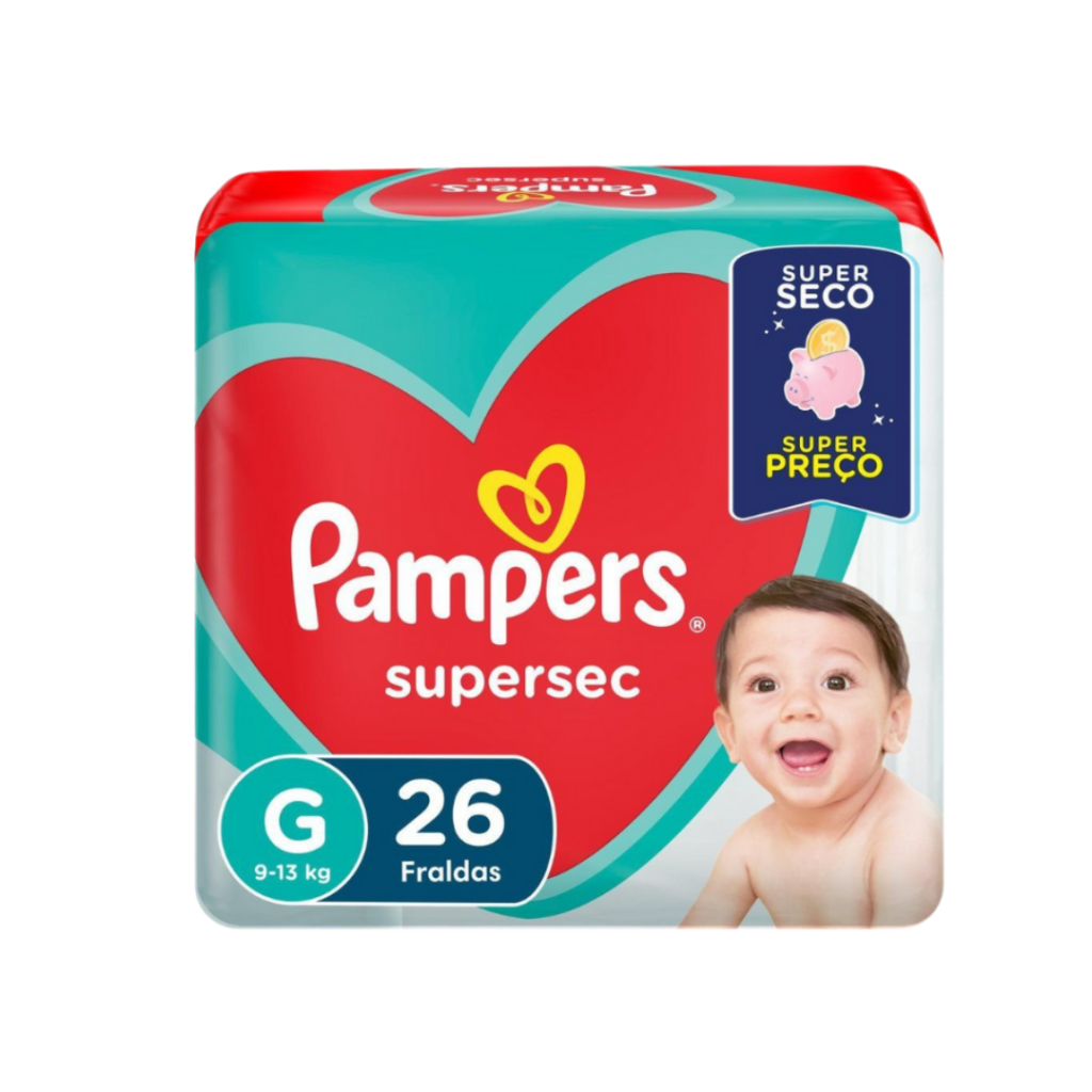 Fralda Pampers Supersec Pacotão - JN Fraldas