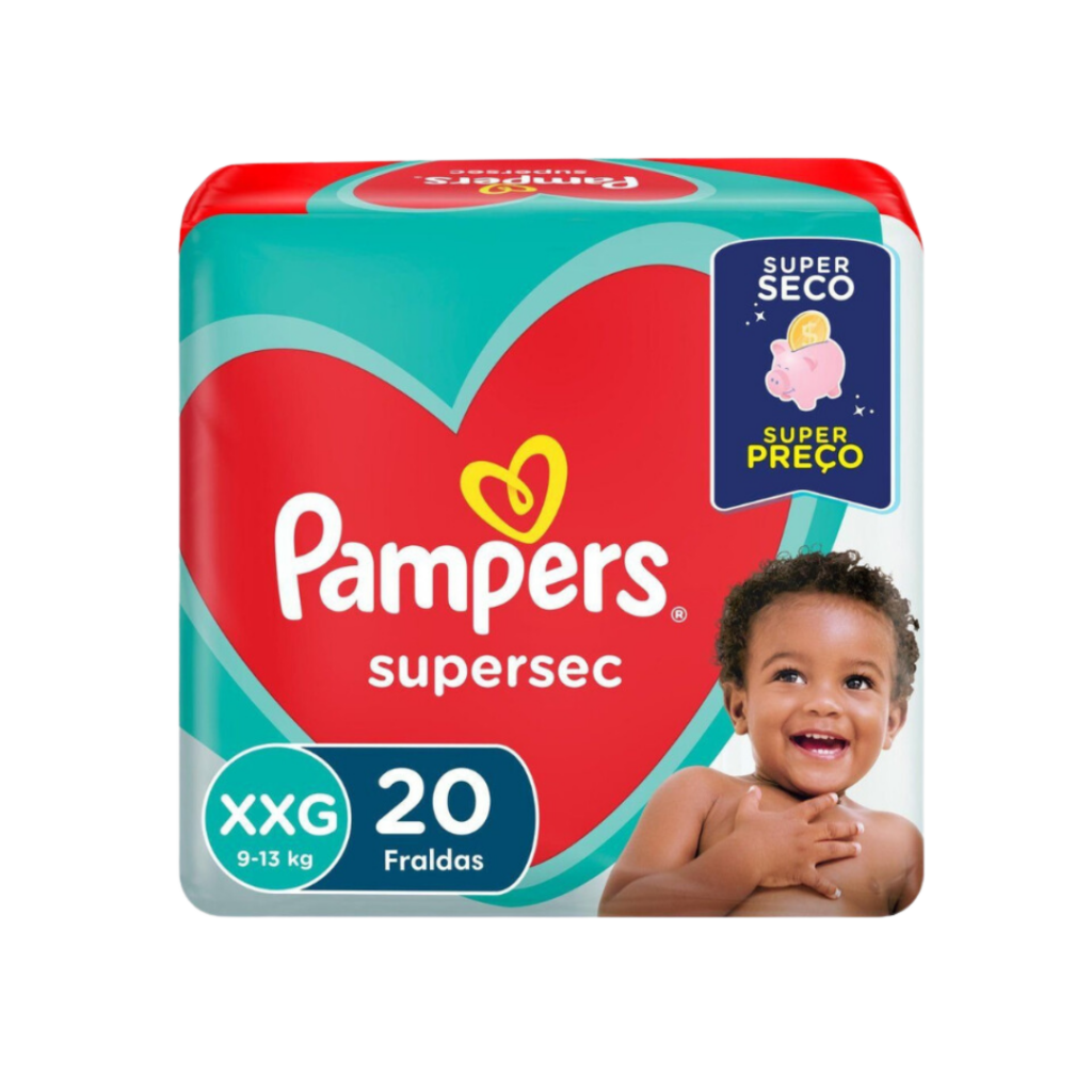 Fralda Pampers Supersec Pacotão - JN Fraldas