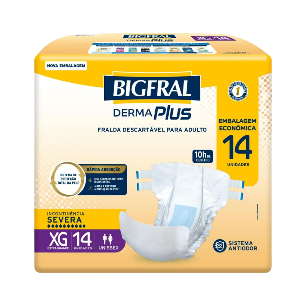 Fralda Adulto Bigfral Derma Plus Econômica - JN Fraldas
