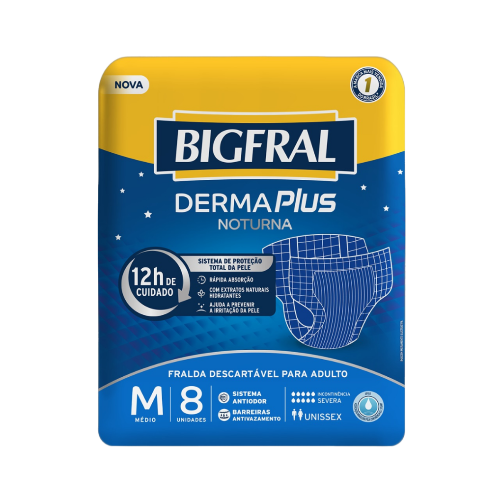 Fralda Bigfral Derma Plus Noturna - JN Fraldas