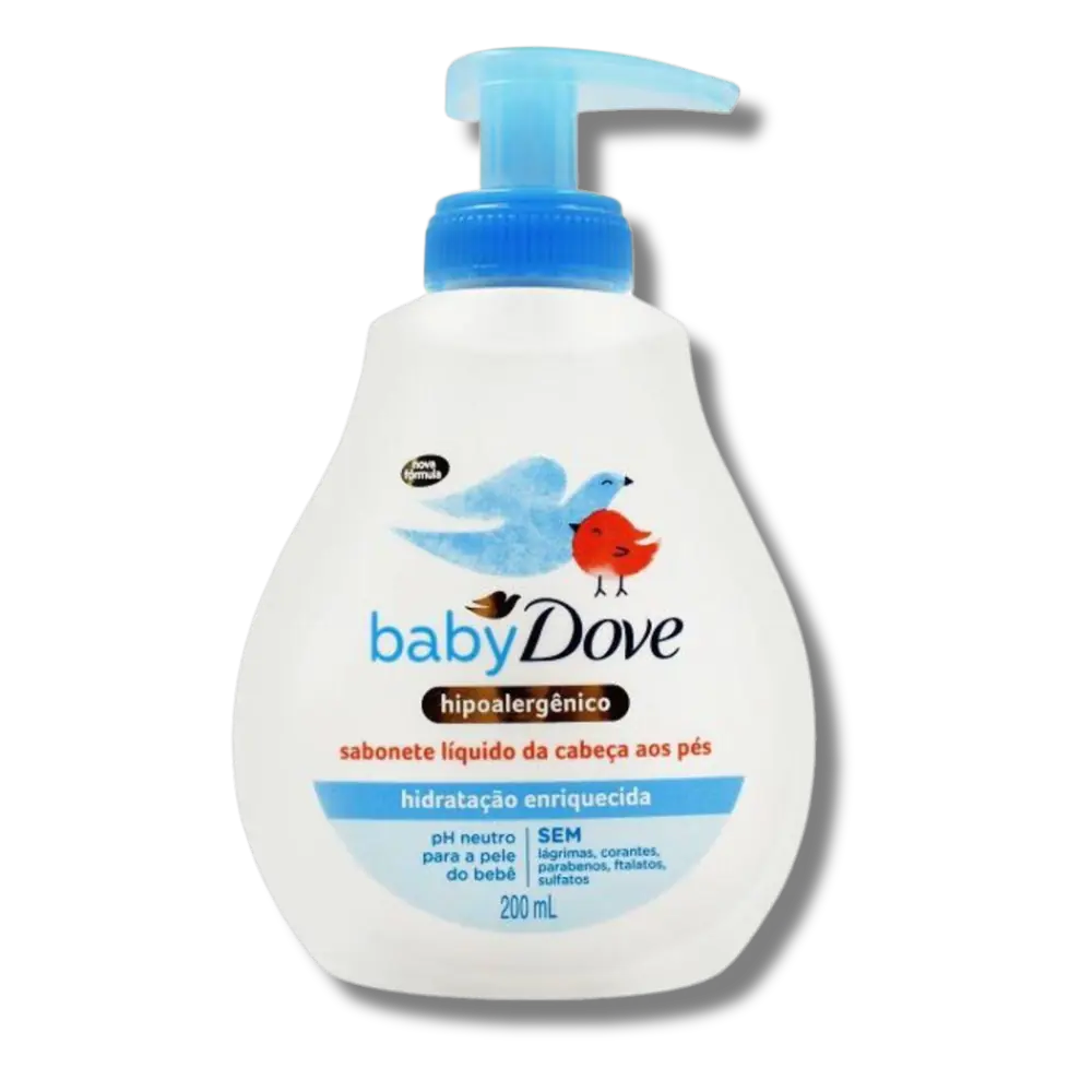 Sabonete Líquido da Cabeça aos Pés Hidratação Sensível Dove Baby 200ml ...