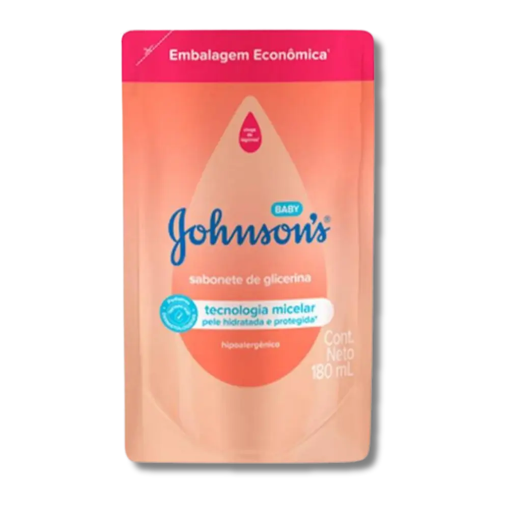 Sabonete Liquido Glicerina Johnsons Baby Refil 180ml - JN Fraldas