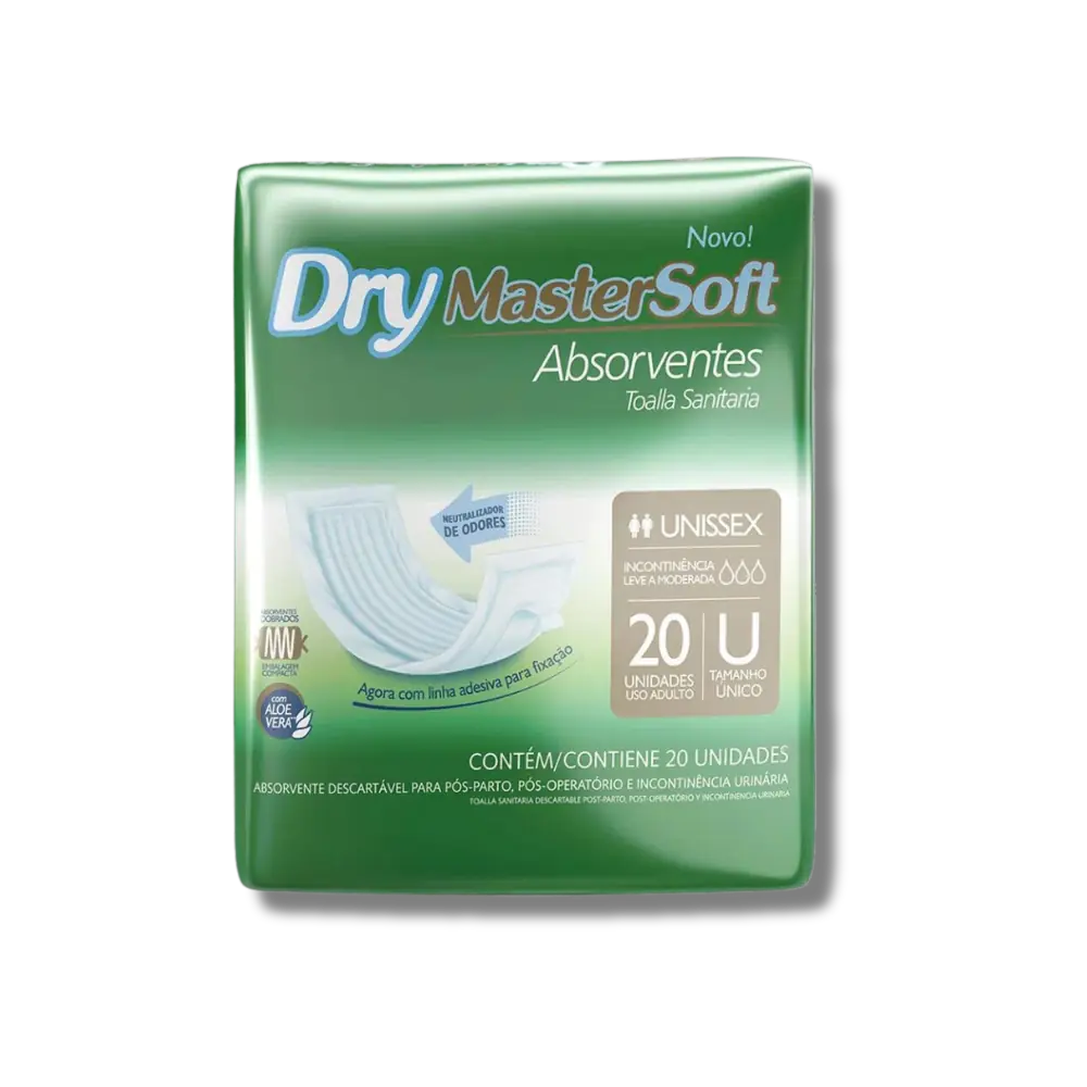 Absorvente Dry Mastersoft Pacote com 20 Unidades - JN Fraldas