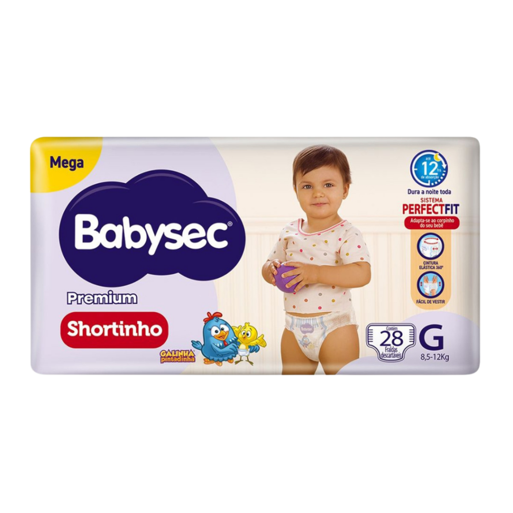 Fralda BabySec Premium Shortinho Mega – JN Fraldas