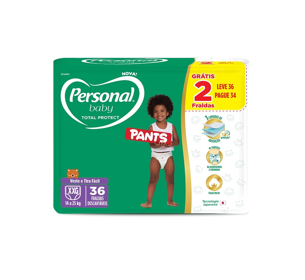 Fralda Personal Baby Protect Pants Mega – JN Fraldas Fralda Personal Baby Protect Pants Mega – JN Fraldas