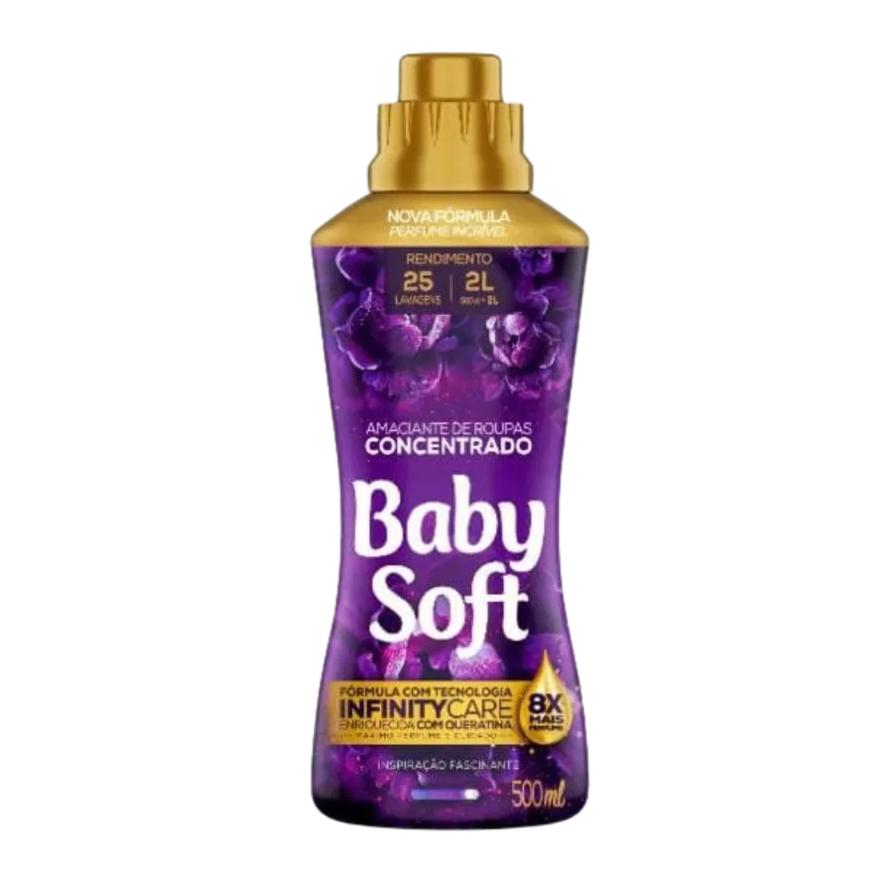 Amaciante de Roupas Baby Soft Inspiração Fascinante Concentrado 500ml ...