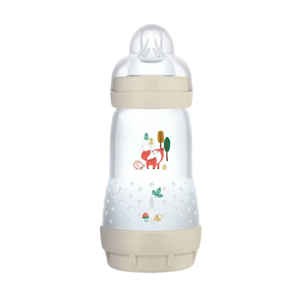 Mamadeira First Bottle Anti-cólica - Neutra - 260 ml - MAM - JN Fraldas