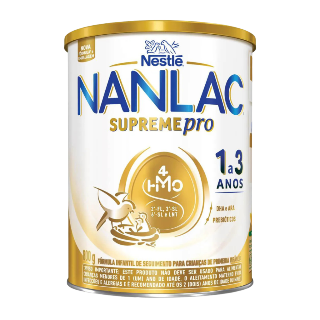 Fórmula Nestlé Nanlac Supreme Pro 1 a 3 Anos Lata de 800gr - JN Fraldas